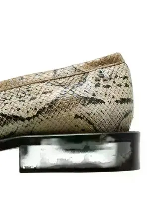 Acne Studios Snake‑print Leather Loafers