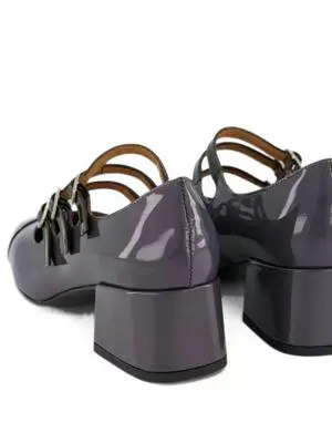 GIBALDI Martina Triple-strap Patent-leather Pumps