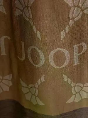 JOOP! Cornflower Logo-print Fringed Scarf