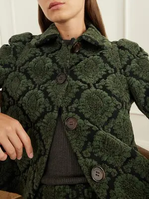 SHUSHU/TONG Cropped Cotton-blend Pile-jacquard Jacket
