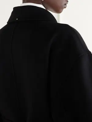 Sportmax Olmo Hooded Belted Wool-felt Coat
