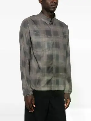 Satisfy Check-print Long-sleeve Shirt
