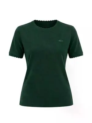 Lacoste Scalloped-trim T-shirt - Green