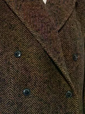 THE MANNEI Herringbone Double-breasted Coat