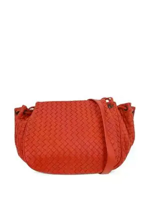 Bottega Veneta Intrecciato Cross Body Bag - Red
