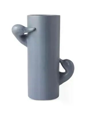 REBIRTH CERAMICS Duck-detail Around Vase - Blue