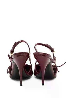 Miu Miu Pointed Toe Buckle Slingback Pumps