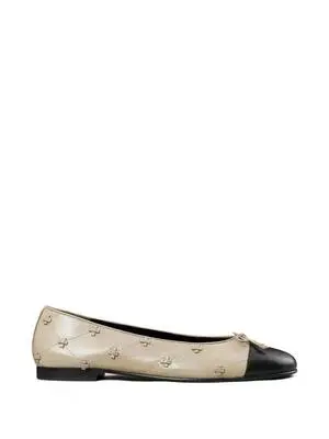 Tory Burch Bunny Knot Cap-toe Ballet Flat - Neutrals