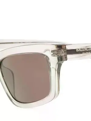 Balenciaga Rectangle-frame Sunglasses - Neutrals