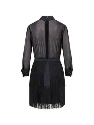 Elisabetta Franchi Ruffled Fringed Mini Dress