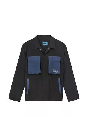 Deus Ex Machina Tommy Surf Logo-print Panelled Shirt - Black