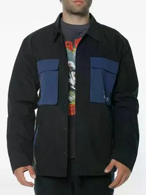 Deus Ex Machina Tommy Surf Logo-print Panelled Shirt - Black