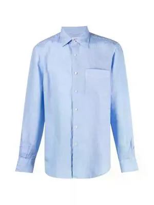 Aspesi Linen Chest-pocket Shirt - Blue