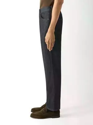 Zegna Stretch Cotton And Cashmere Roccia Jeans