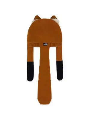 Moschino Fox-motif Wool Beanie Hat - Brown