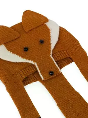 Moschino Fox-motif Wool Beanie Hat