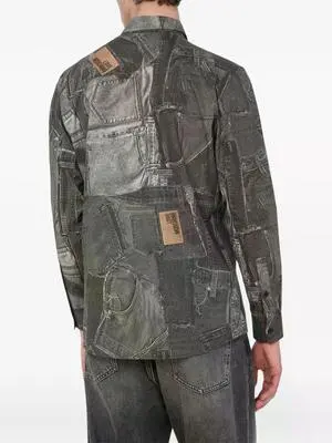 Moschino Trompe-l'oeil Denim-print Shirt