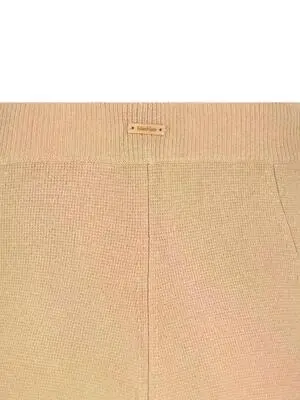 Max Mara Wide Wool And Cashmere Yarn Trousers Camel