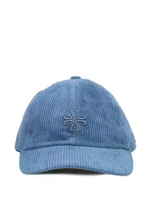 JACOB COHЁN Logo-embroidered Corduroy Baseball Cap - Blue