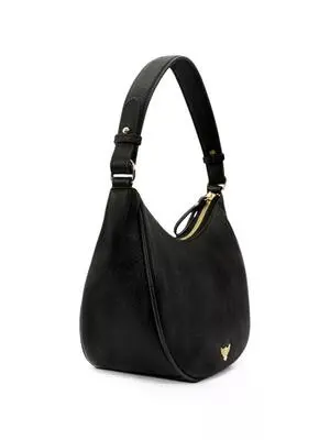 APATCHY LONDON Lucy Crescent Leather Tote Bag - Black