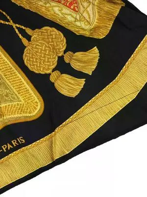 Hermès Scarf-print Long-sleeve Polo Shirt