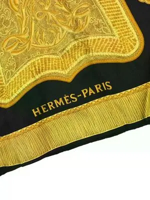 Hermès Scarf-print Long-sleeve Polo Shirt