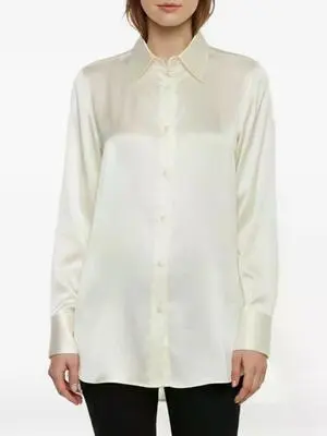 Dolce & Gabbana Silk Long-sleeve Shirt - Neutrals