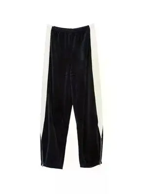 Tory Burch Colorblock Velour Track Pants - Blue