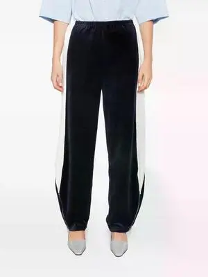 Tory Burch Colorblock Velour Track Pants