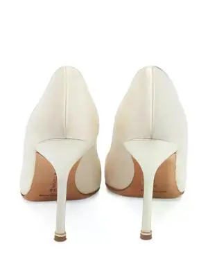 Manolo Blahnik Hangisi Crystal-buckle Heeled Pumps