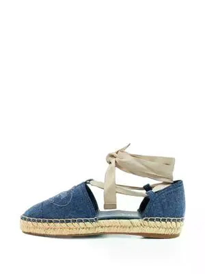 Prada Ankle-wrap Denim Espadrilles
