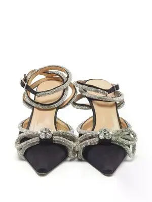 Mach & Mach Double Bow Crystal-embellished Pumps