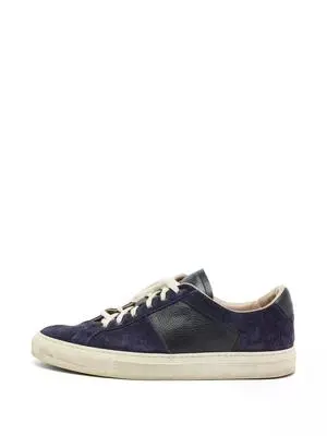 COMMON PROJECTS Achilles Grained Calf Leather Sneakers - Blue