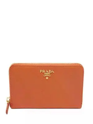 Prada Zip-around Wallet - Orange