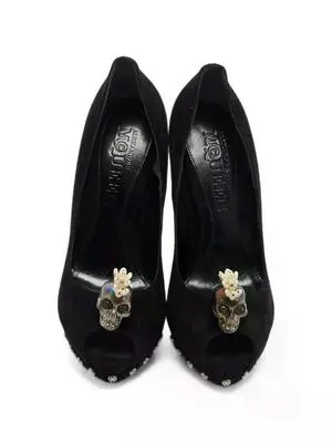 Alexander McQueen Skull-detail Peep-toe Pumps