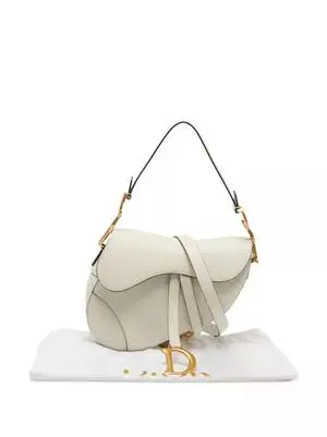 Dior 2023 Medium Saddle Shoulder Bag - White