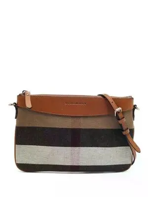 Burberry Peyton Mega Check Crossbody Bag - Brown
