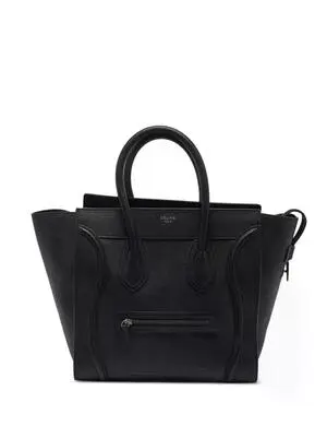 Celine 2015 Mini Luggage Leather Tote Bag - Black