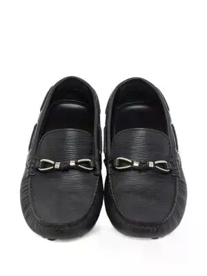 LOUIS VUITTON Leather Knot-detail Loafers