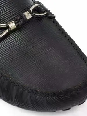 LOUIS VUITTON Leather Knot-detail Loafers