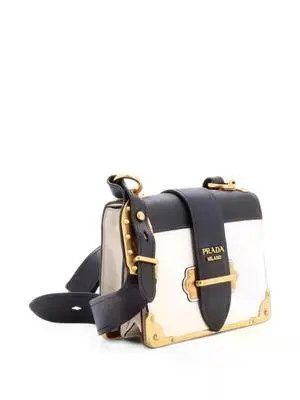 Prada Cahier Leather And Saffiano Leather Small Crossbody Bag
