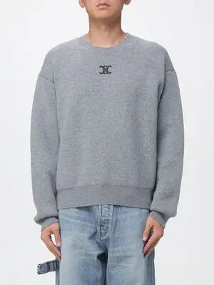 Celine Triomphe Logo Pure Cashmere Crewneck Sweater With Dropped Shoulders