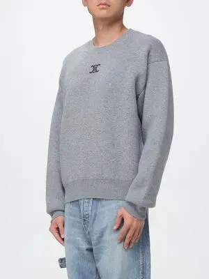 Celine Triomphe Logo Pure Cashmere Crewneck Sweater With Dropped Shoulders