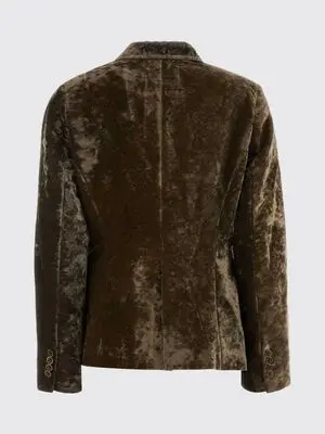 UMA WANG Cropped Single-breasted Velvet Blazer With A Classic Collar