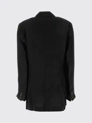 UMA WANG Cropped Wrap Blazer In Viscose Blend With Lapels - Black