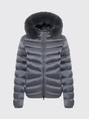 COLMAR Short Quilted Nylon Down Jacket With Shearling Hood