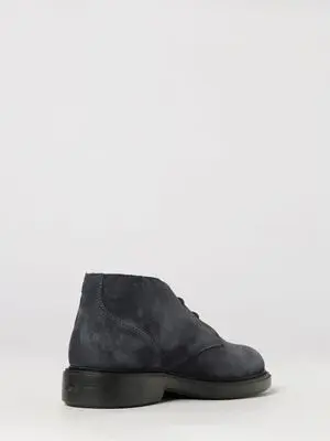 Hogan H669 Suede Chukka Boots With Round Toe And Rubber Sole - Blue