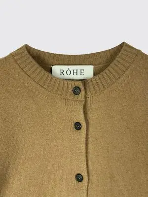 RÓHE Wool And Cashmere Blend Crewneck Cardigan With Button Closure