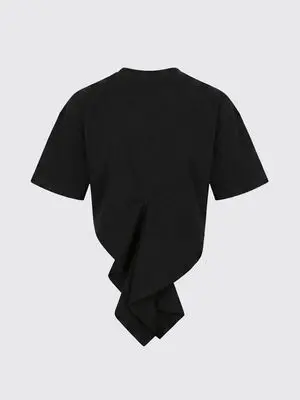 RÓHE Relaxed-fit Cotton And Silk Blend T-shirt With Asymmetrical Hem - Black