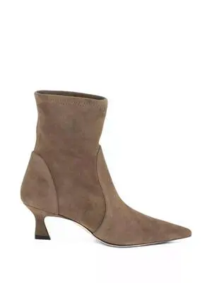 STUART WEITZMAN Vinnie Suede Ankle Boots - Brown